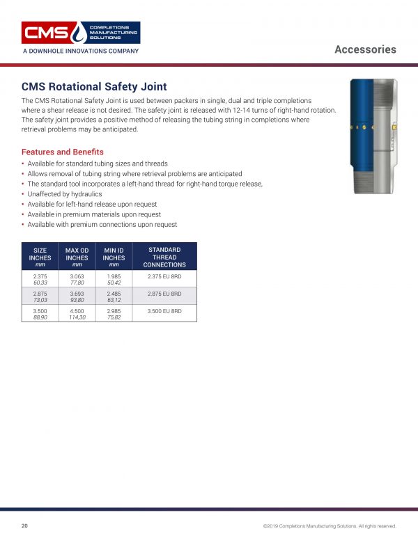 CMS Rotational Safety Joint – CMS