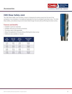 CMS Shear Safety Joint – CMS