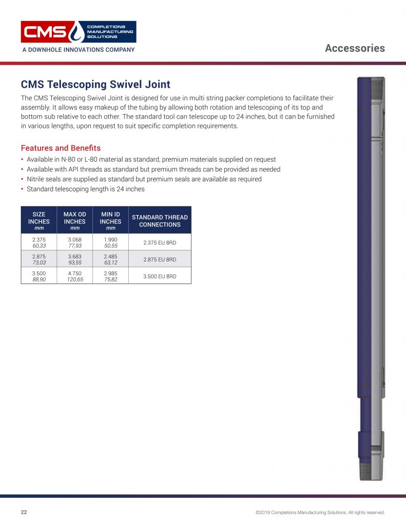 CMS Telescoping Swivel Joint – CMS