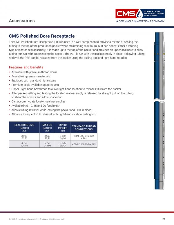 CMS Polished Bore Receptacle – CMS