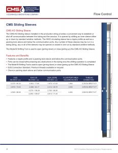 CMS-XO Sliding Sleeve – CMS